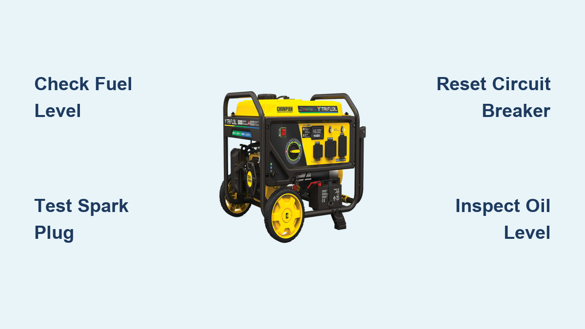 How to Fix Champion Generator Not Working - Inverter and Generator Reviews
