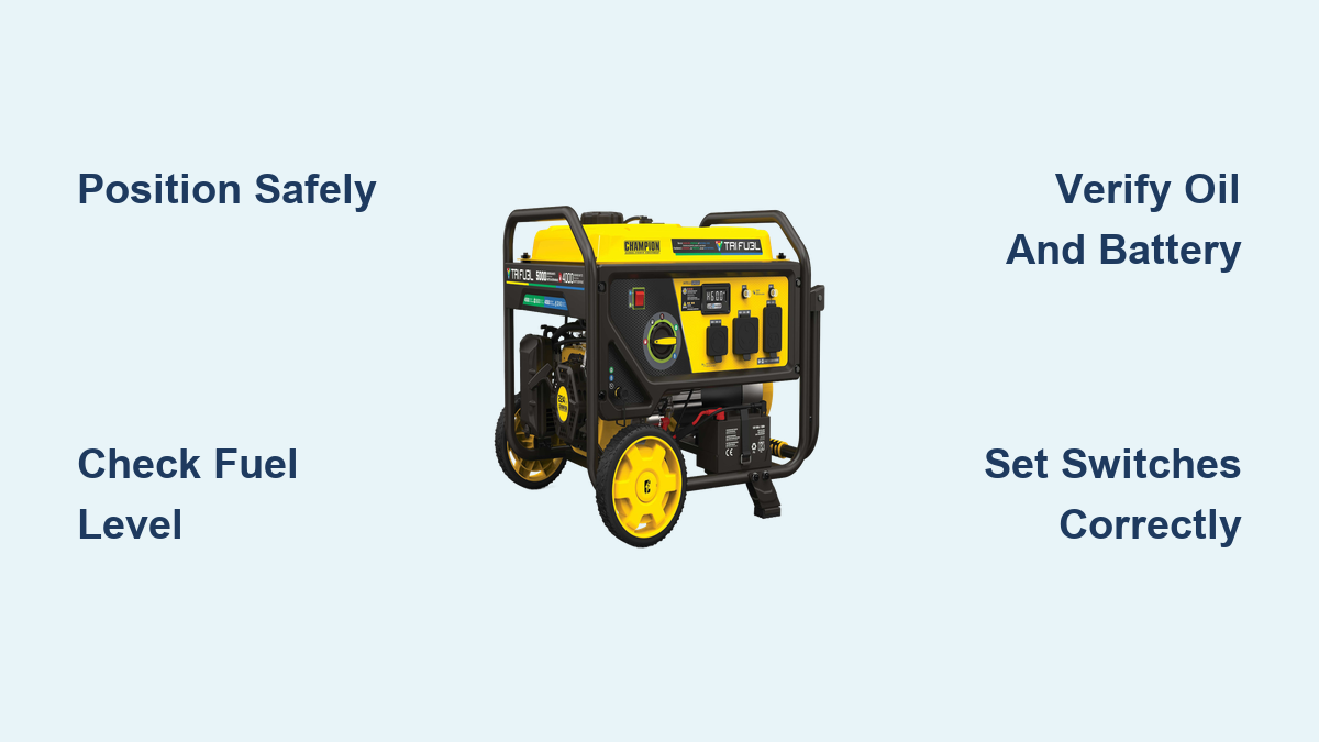 How to Turn On a Champion Generator - Inverter and Generator Reviews
