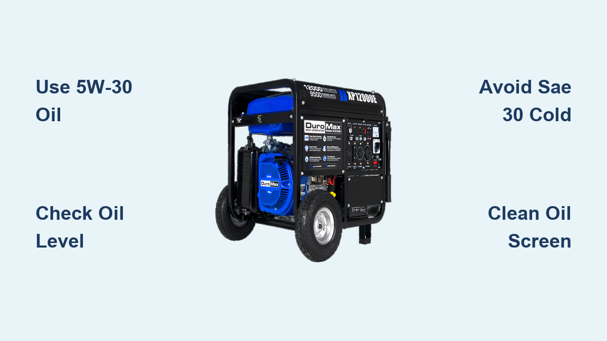Duromax Generator Oil Type Guide - Inverter and Generator Reviews
