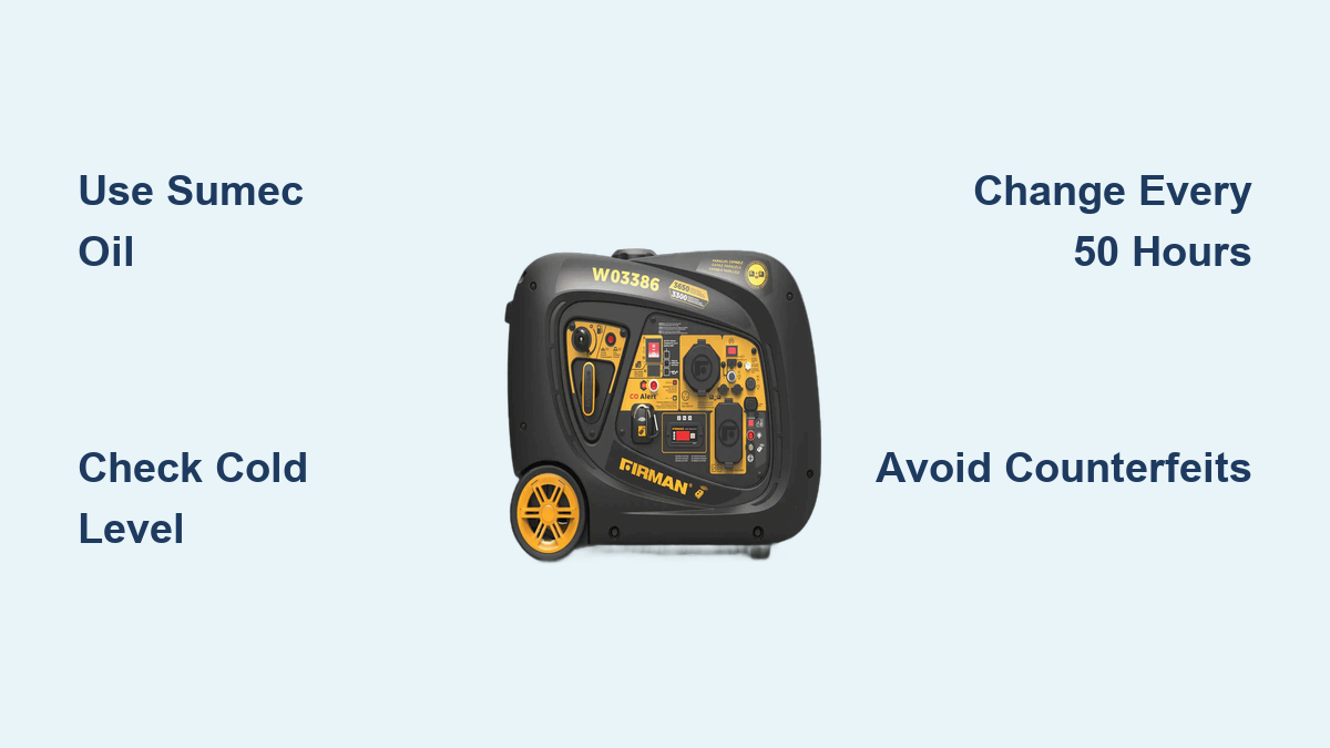 Firman Generator Oil Type Guide - Inverter and Generator Reviews