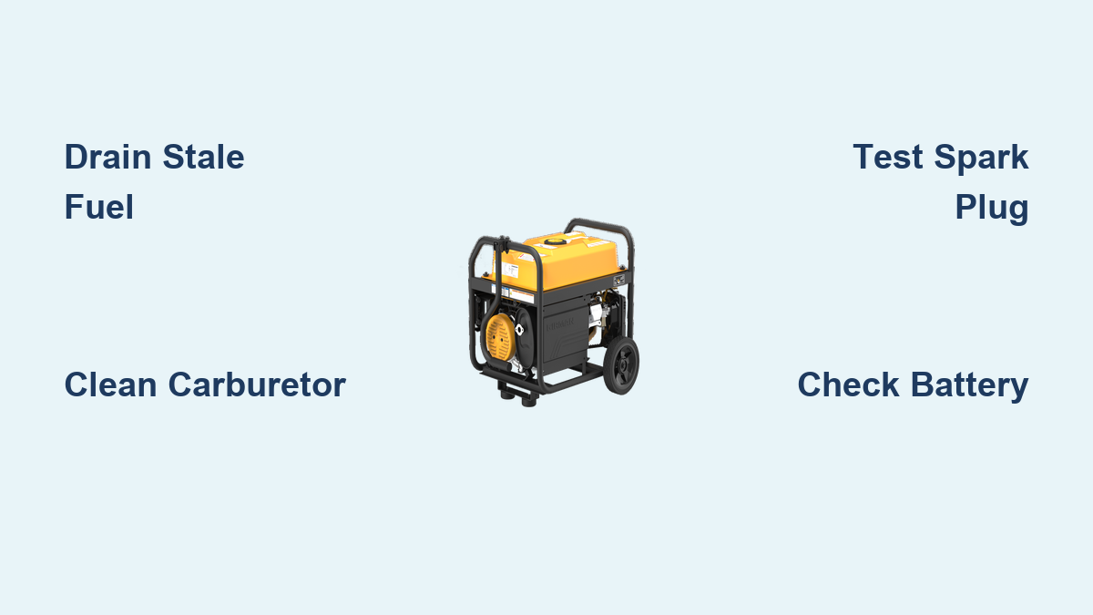 How to Fix Firman Generator Won't Start - Inverter and Generator Reviews