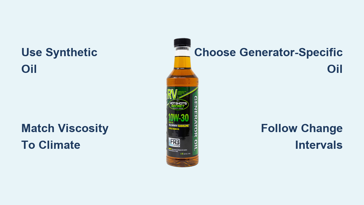 Generator Engine Oil Types Explained - Inverter and Generator Reviews
